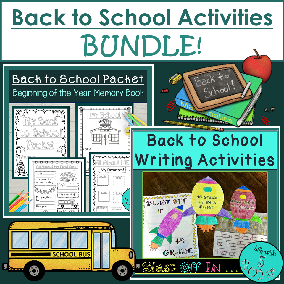 Back to School Activities BUNDLE for 2nd, 3rd, or 4th Grade - Life with ...